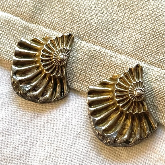 Jewelry | Vintage Ammonite Fossil Cast Earrings | Poshmark